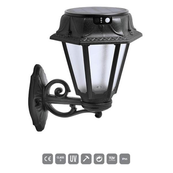 Fumagalli ROSETTA LED Solar Settable Black Lantern - IP55, 280lm, 3CCT ...