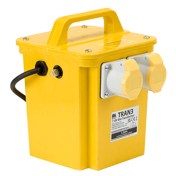 Red Arrow 110v Portable Site Transformer - 5kVa, 3.3kVa, IP44 Splash-P ...